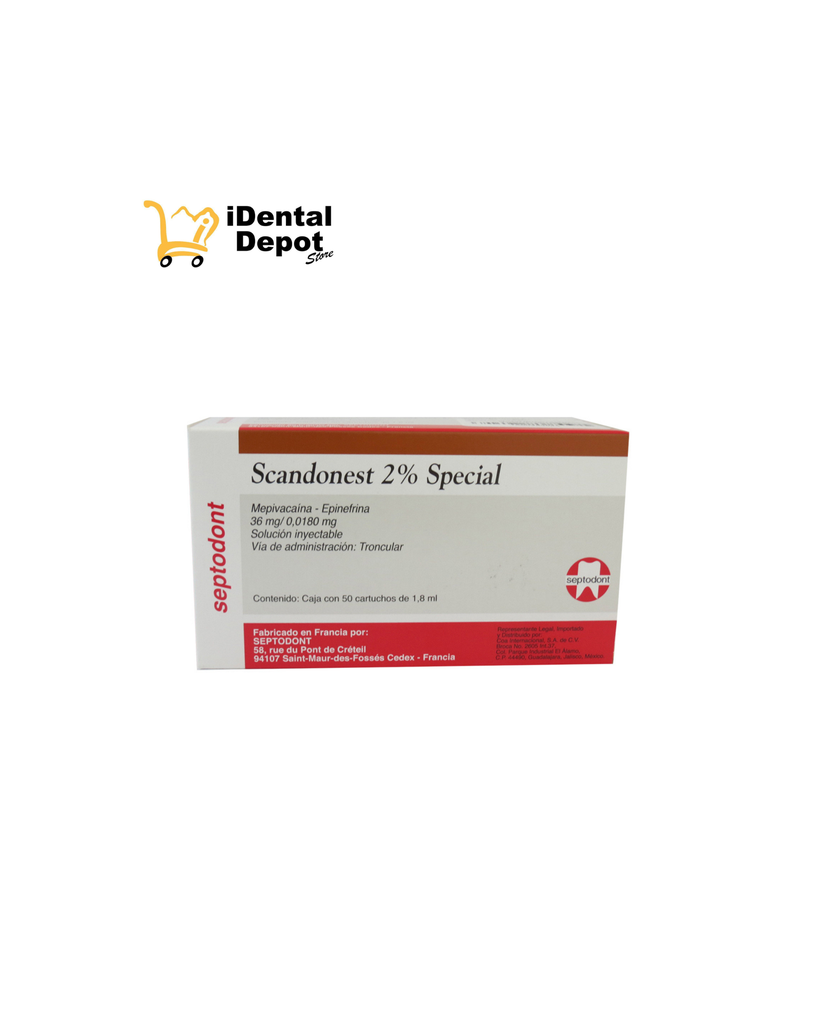 ANESTESICO SCANDONEST 2% C/VASO | idental